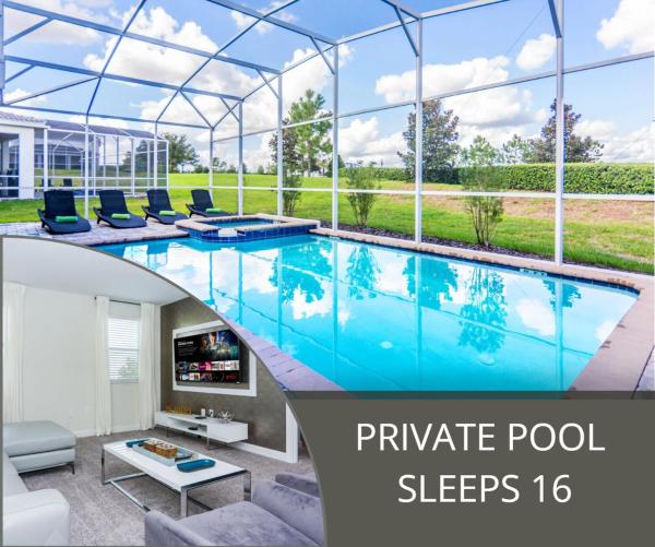 Huge Home Private Pool Sleeps 16 Chg101 - Davenport, FL