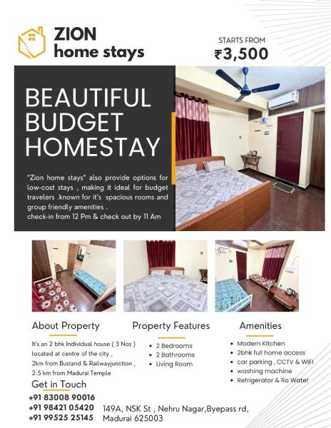 Zions Home Stay - Madurai