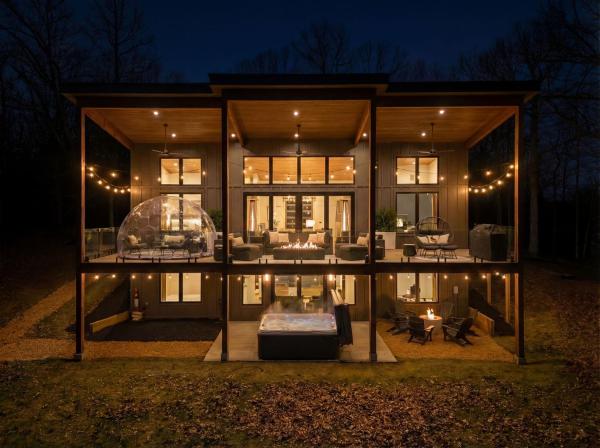 Modern W Sleek Design Hot Tub Dome & Game Room - West Virginia