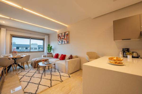 Le Rubis - Appartement Pour 3 Personnes - Avec Piscine - Proche Aeroport Mohammed 5 - Bouskoura