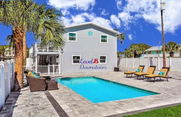 Lower Level 1 Block From 2 Beaches W/private Pool, High-speed Wi-fi - 세인트오거스틴