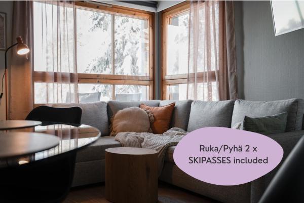 Rinneköngäs - Ruka-pyhä 2x Skipass Included - Free Skibuss Doorstep - Renovated - Ruka