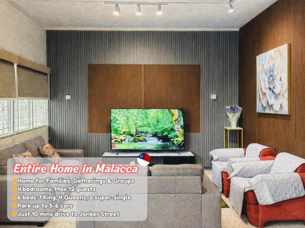 A Classic Heritage Mansion In The Heart Of Melaka, Max 12 Pax, Park 6 Cars, Walk To Local Nyonya Restaurants & Tourist Site, Comfy Hill 2 - Malacca