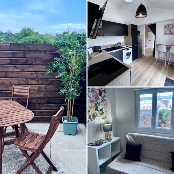 Studio Cosy Avec Terrasse - Proche Centre & Gare - Lisieux