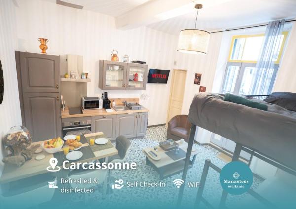 Charming Studio With Sofa, Bed And Terrace-as - Carcasona
