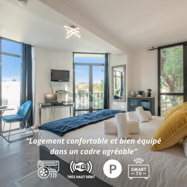 Grand Studio Lumineux & Calme - Lit Queen Size - Centre Ville - Carry-le-Rouet