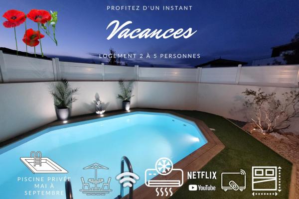 Magnifique Logement Indépendant "Les Coquelicots", Terrasse Proche Des Plages Et Montpellier - Juvignac