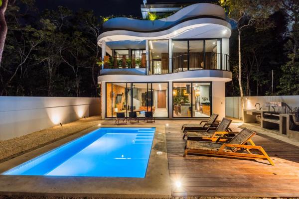Luxury 4br Eco Villa 10ppl Outdoor Pizza Oven - Private Pool & Jacuzzi - Tulum