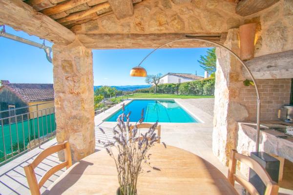 Cabris, Mas Provençal 6p, 3ch, Ac, Piscine, Vue - Montauroux