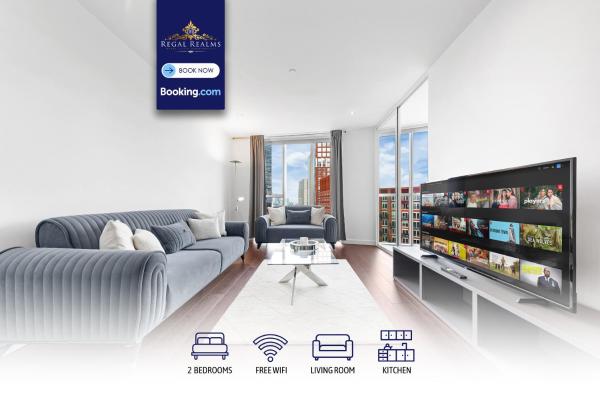 Luxury 18th Floor Flat By Regal Realms Flexible Renting London With Rooftop City Views & Gym - London