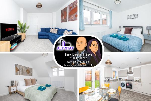 Willow By Alt-stay Accommodation - 3 Bed Semi Detached Contractor And Relocation Accommodation In Wakefield With Fast Wi Fi, Driveway Parking, Ev Plug, Netflix, Full Kitchen, Laundry Facilities - Long Stay Ready With Weekly And Monthly Rates - Barnsley