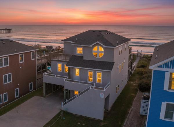 Serenity In Nags Head - Mp 11, Oceanfront, Ocean View, Pool, Hot Tub, Pets Ok, Yr Flex Stays - Manteo, NC