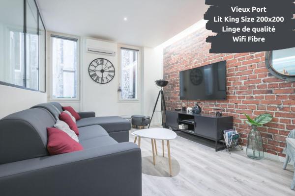 Sud Passion - Fada Vieux Port - Calme - Linge De Qualité - Lit King Size - Fibre - Marseille