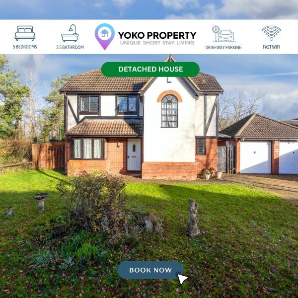 5 Bedroom • 3.5 Bath • Detached House • Driveway Parking • Sky Tv • Fast Wifi • Yoko Property - Milton Keynes