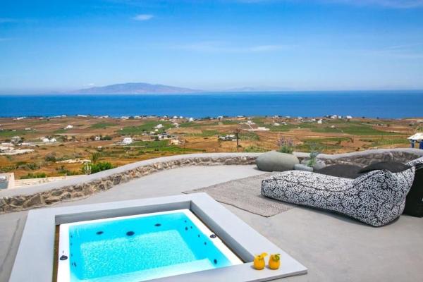 Luxury Santorini Villa Villa Elysian Dyo Private Hot Tub Air Conditioning - Santorini