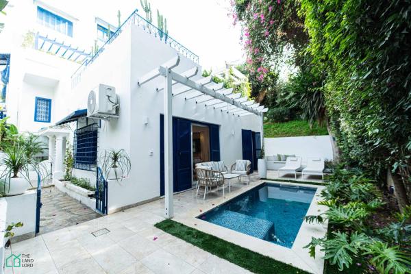 Appartement Les Bleus Damen Avec Piscine Chauffée - Sidi Bou Said
