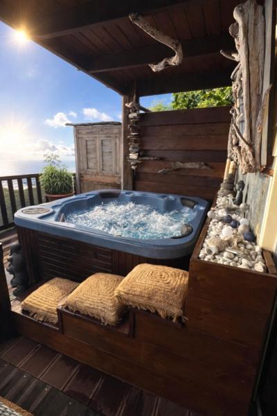Zot Ek L'océan, Jacuzzi Au Coeur D'une Cabane Perchée Entre Ciel Et Mer - Saint-Leu