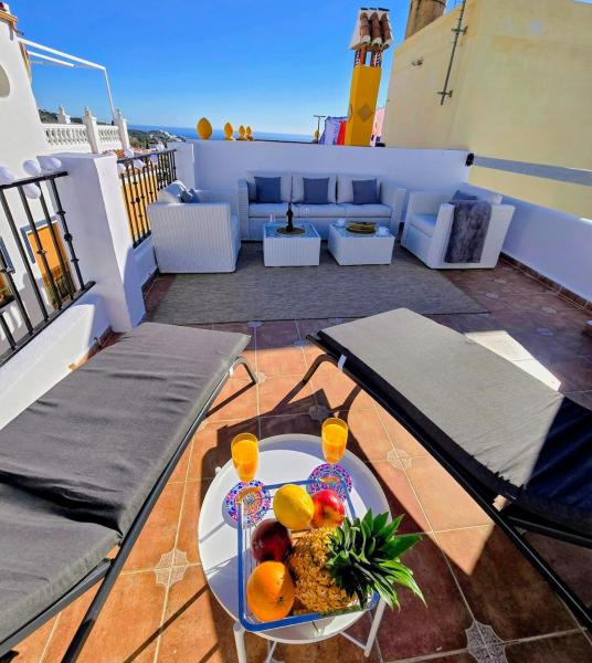 Casa Luna-rooftop Terrace-torrox Pueblo - Torrox
