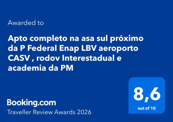 Apto Completo Na Asa Sul Próximo Da P Federal Prf Enap Lbv Aeroporto Casv , Rodov Interestadual E Academia Da Pm - Brasília