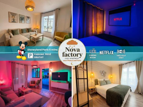Nova Factory - Serris Place Toscane - Cinéma Netflix 4k - Disney 5' - Parking Gratuit - 4 Personnes - Serris