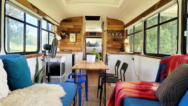 Molly The Bus At Happy Goat Farm - Crowdy Bay National Park