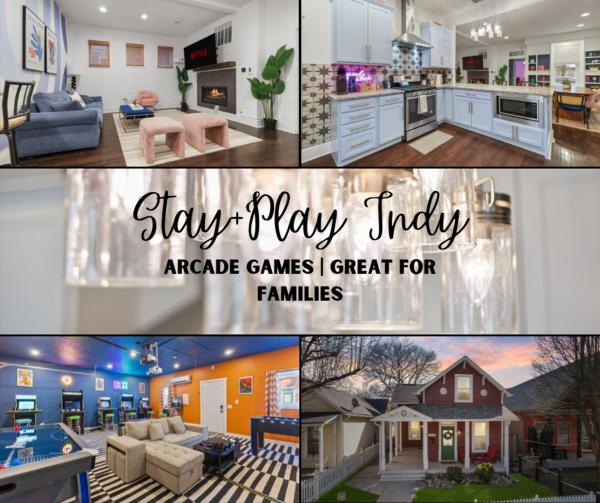 Stay & Play Indy- Indoor Fun - 5 Min To Downtown - Sleeps 12 - Arcade Fun - Indianapolis, IN