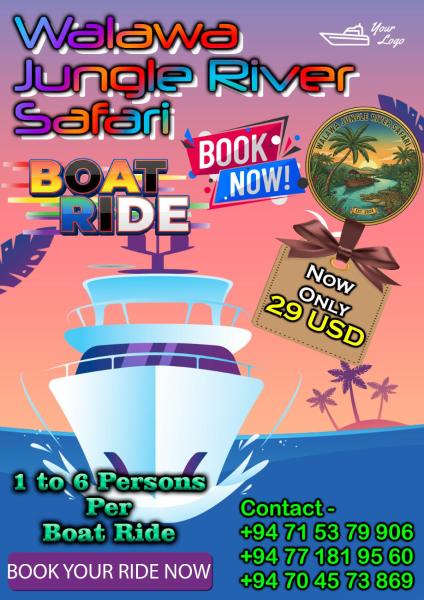 Walawa Jungle River Boat Safari - Sri Lanka