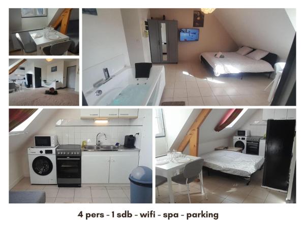 Déols Studio Balnéo 2-4 Pers - Wifi - Parking - Châteauroux