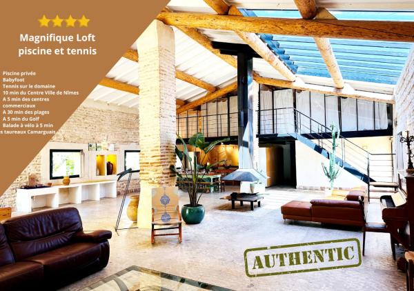 Magnifique Loft - Piscine - Tennis - Babyfoot - Nîmes