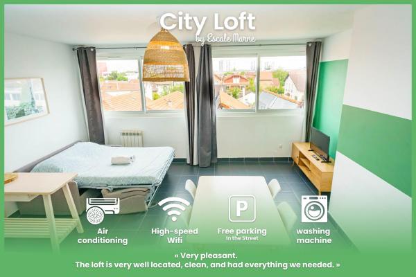 Escale-marne Fr - City Loft With Rooftop View - Parking Gratuit - Ac - Climatisation - 201 - Vincennes