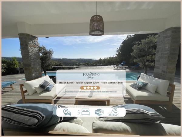 Villa 4 éToiles, 250m2, Piscine, Parking, Vue Mer - La Croix-Valmer