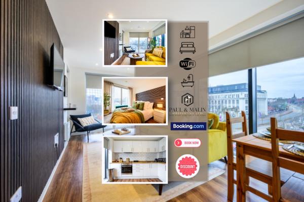Modern 2 Bedroom Apartment By Paul & Malin Properties Short Lets & Serviced Accommodation Stretford With Free Parking & Gym Access - Salford