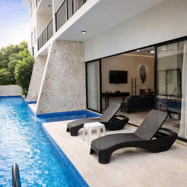 New 2 Bed Swim-up, Gril With Jacuzzi Aldea Zamá - Riviera Maya