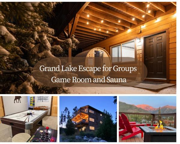 Amazing View! Sauna 1 Block To Downtown 5br Sleeps16 With 2 King Suites Game Rm - Grand Lake, CO