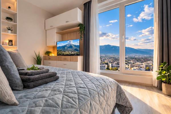 Mountain View Escape - Cozy Apt With Private Parking - Sofía