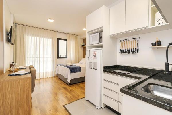 Studio Com Varanda E Central Em Condomínio Clube - Araucária