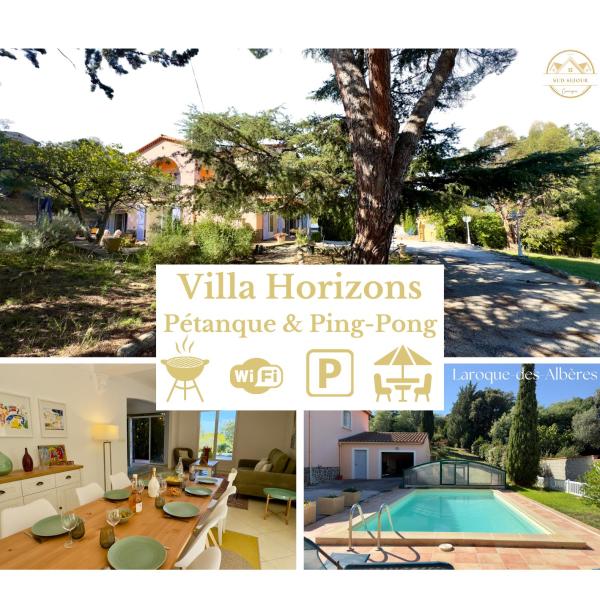 Villa Horizons 3 éToiles-spacieuse-climatisation-piscine Privée-terrain De Pétanque-table De Ping-pong-quilles-equipements Sport-sudsejourconciergerie - Argelès-sur-Mer