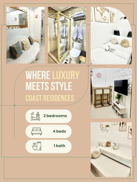 Luxe Staycation-2br With Balcony And City View Near Moa, World Trade Center, Picc At Coast Residences - Manille