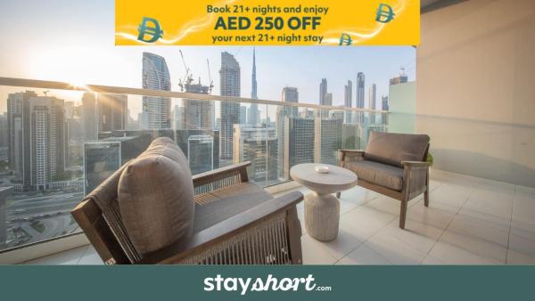 Free Housekeeping Visits During Your Stay - Stayshort - Business Bay For 2 People With Amazing City Views - Dubaj