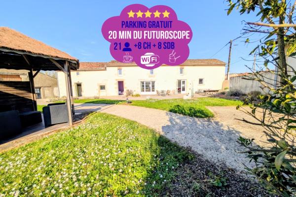 Domaine Du Luth Grand Gîte - 8 Ch - 19 Lits -Poitiers Futuroscope Et Aquascope - Poitiers