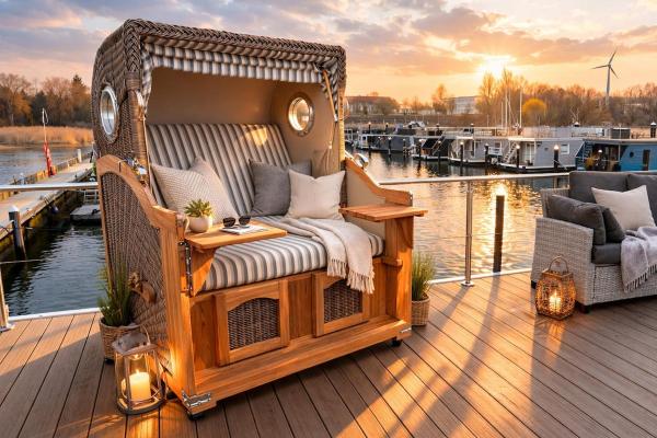 Hausboot Seetje Stralsund, Mit Dachterrasse - Stralsund