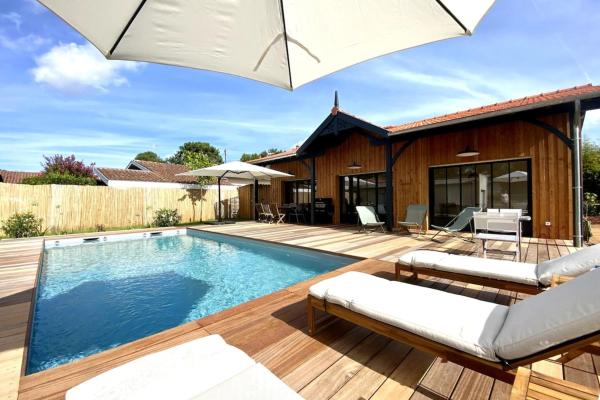 Villa Neuve Climatisée Avec Piscine Chauffée - La Teste-de-Buch