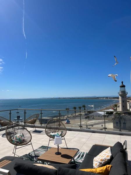 Le Phare Du Grau Duplex Dexception Rooftop 100 M Vue Mer Panoramique - La Grande-Motte