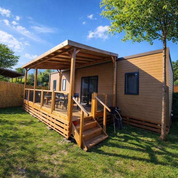 Le Cocon Mobil Home à 150 M De La Plage Camping 5 Etoiles Les Dunes Parc Aquatique - Le Barcarès