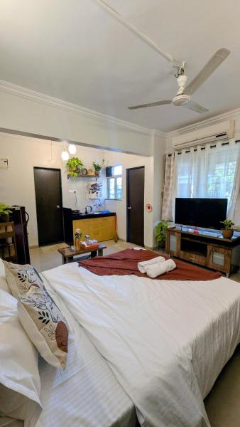 Asthetic Private Studio With Balcony Smart Tv Wifi Kichenette Wsahing Machine Iron - Pune