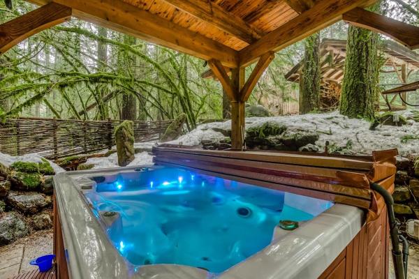 Luxe Compound With Private Sauna Hot Tub Rec House & Fireplace - Lost Lake, OR
