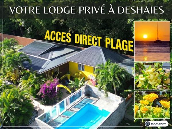Lodge Familial Au Sable D'or Accès Plage à Pied - Deshaies