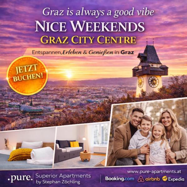 Nice Weekends Graz City Centre - Free Parking, Pets Welcome & Walk To Old Town - Mur - Kunsthaus - Graz