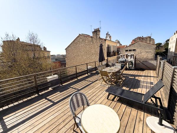 Cosy Appartement 4 Pers - Rooftop De 40m2 - Centre-ville - Clim - Marseille