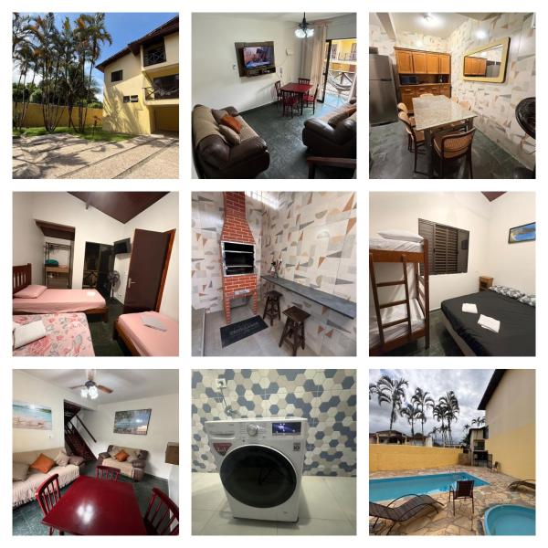 Triplex Piscina Churrasqueira Lava E Seca Wi-fi E 2 Tvs Em Condomínio Com 90m2 No Centro De Ubatuba - Ubatuba